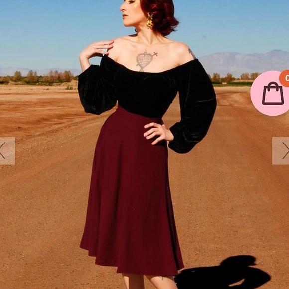 Pinup Couture | Skirts | Nwt Viva 94s Tulip Skirt By Laura Byrnes Pinup ...